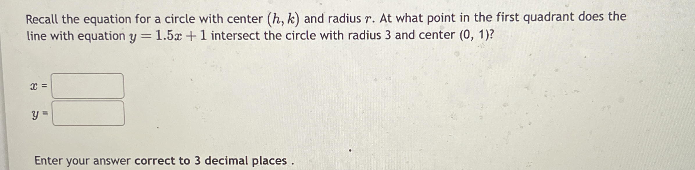 Solved Recall the equation for a circle with center (h,k) | Chegg.com