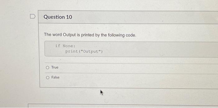 Solved Question 2 The Python if...elif...else construct | Chegg.com