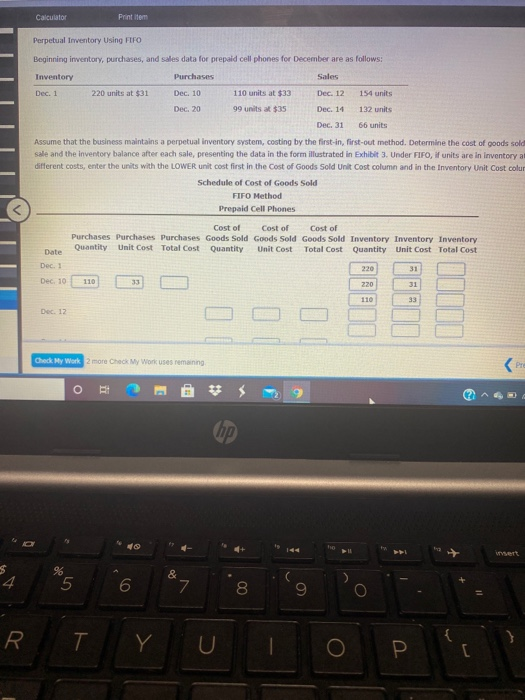 Solved Calculator Printem Perpetual Inventory Using FIFO | Chegg.com