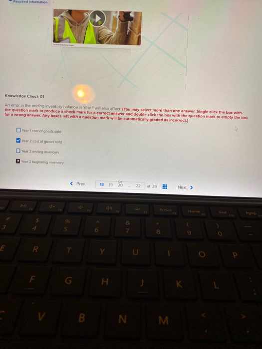 Solved Required information Knowledge Check 01 An error in | Chegg.com