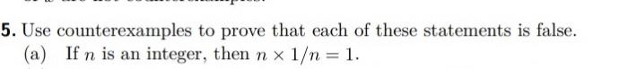 Solved Use counterexamples to prove that each of these | Chegg.com