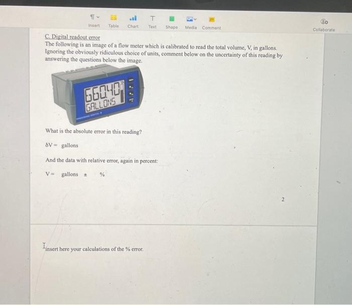 Solved C. Digital readout error The following is an image of | Chegg.com
