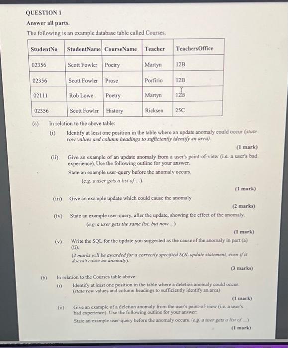 Solved Answer all parts. The following is an example | Chegg.com