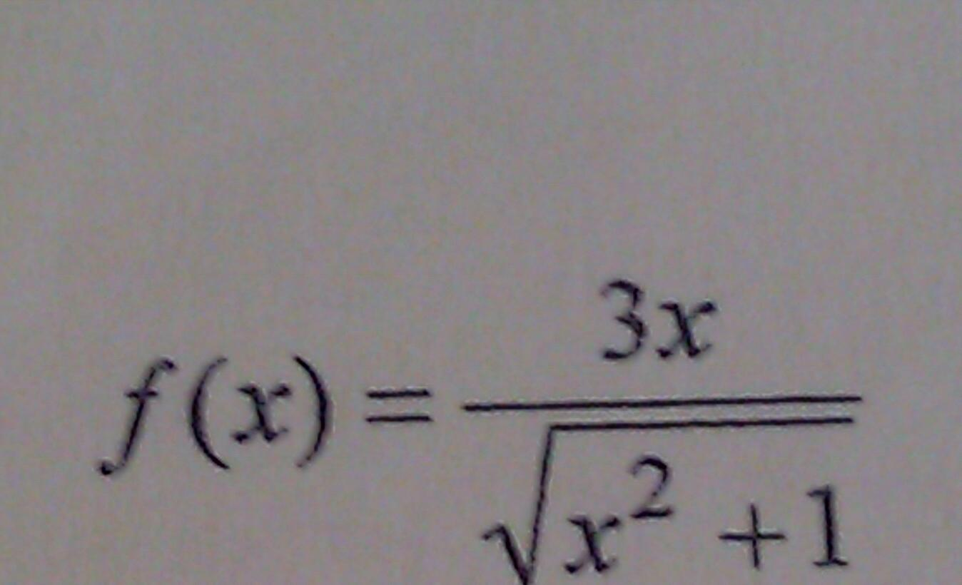 Solved F(x) = 3x/ x2 + 1 | Chegg.com