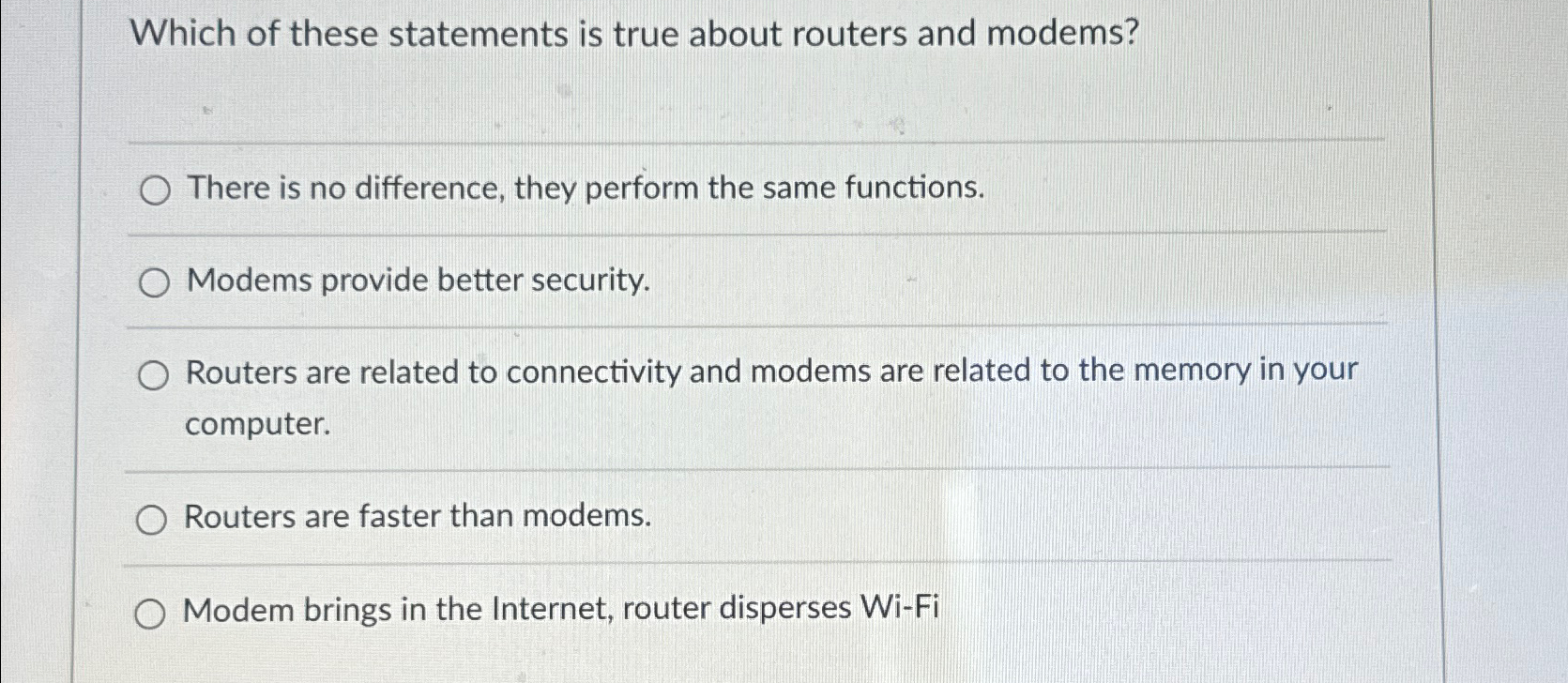 Solved Which of these statements is true about routers and | Chegg.com