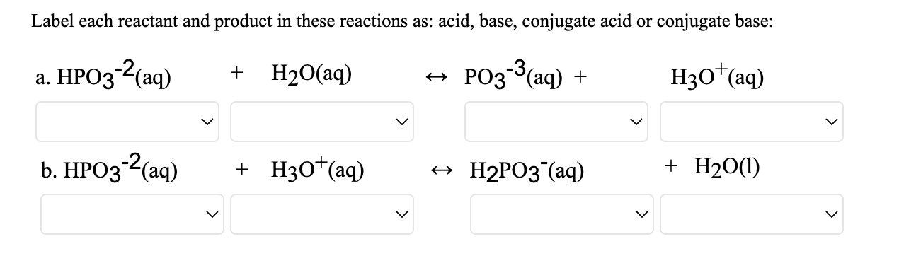 Solved Label each reactant and product in these reactions | Chegg.com
