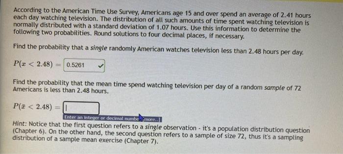 Solved According to the American Time Use Survey, Americans | Chegg.com