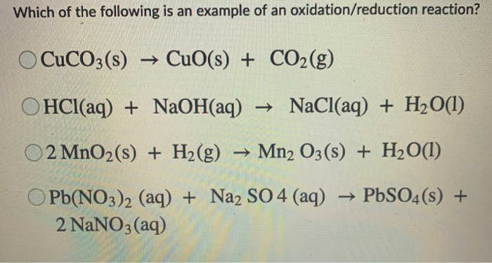 Solved Which of the following is an example of an | Chegg.com