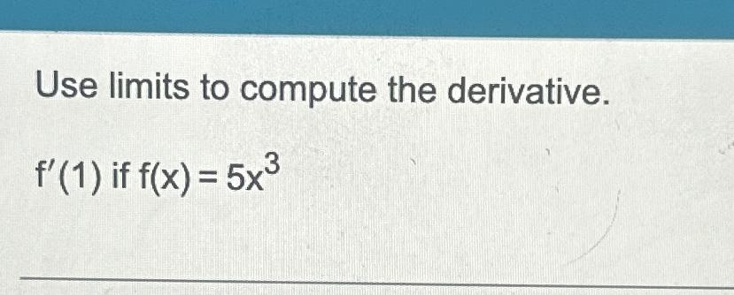 Solved Use limits to compute the | Chegg.com
