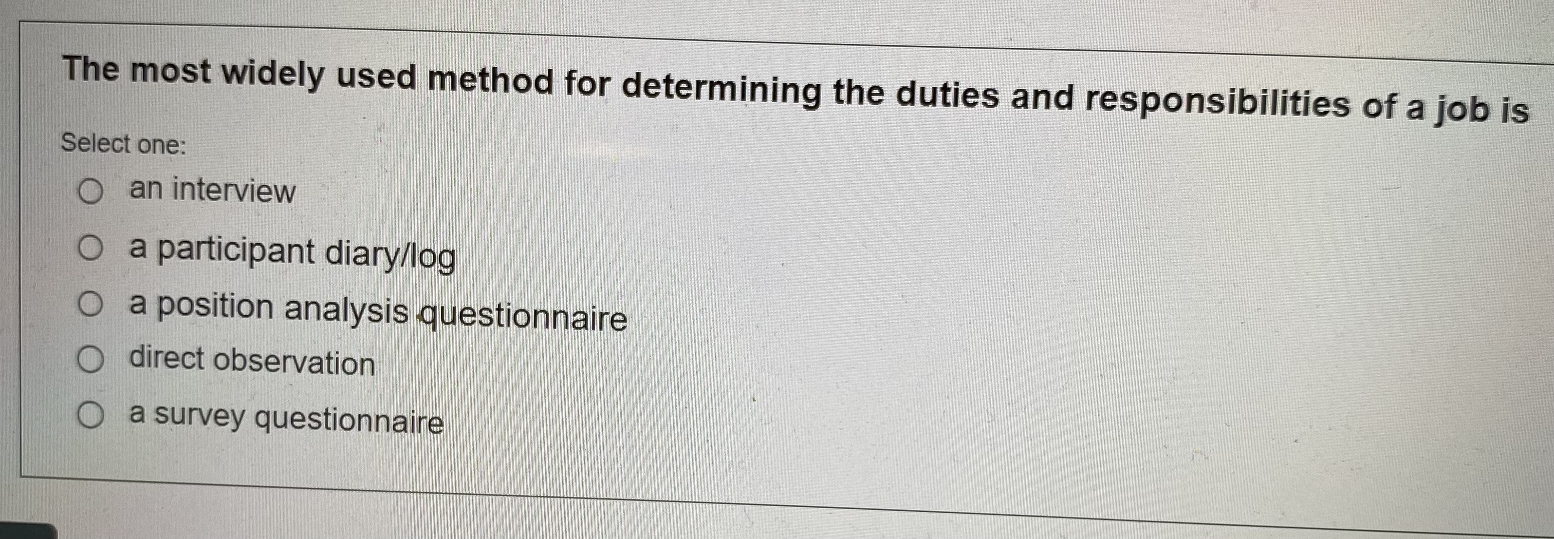 Solved Collecting job analysis information generally | Chegg.com