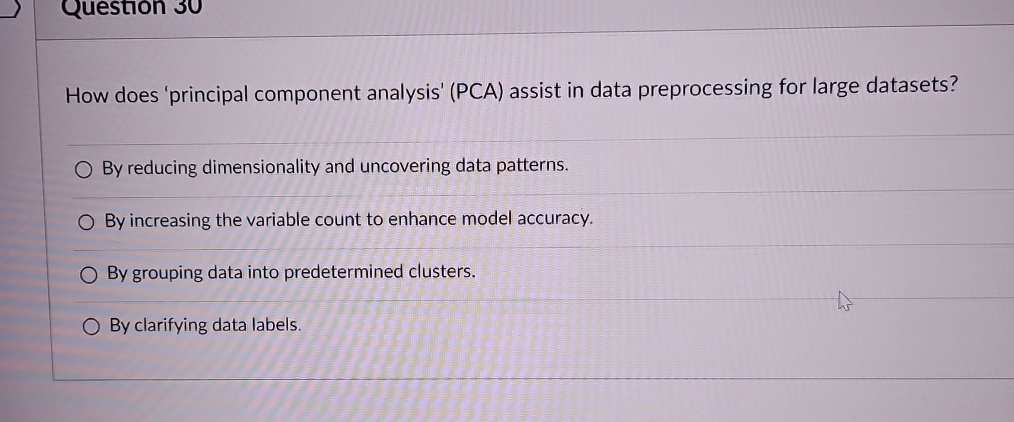 Solved How does 'principal component analysis' (PCA) ﻿assist | Chegg.com