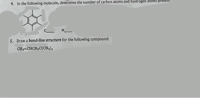 Solved 5. Draw a bond-line structure for the following | Chegg.com