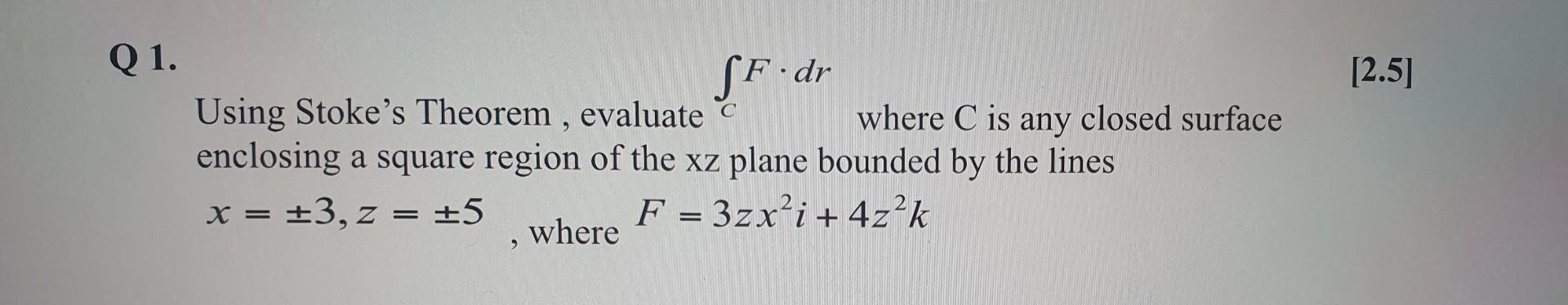 Solved 1. Using Stoke's Theorem, evaluate ∫CF⋅dr where C is | Chegg.com