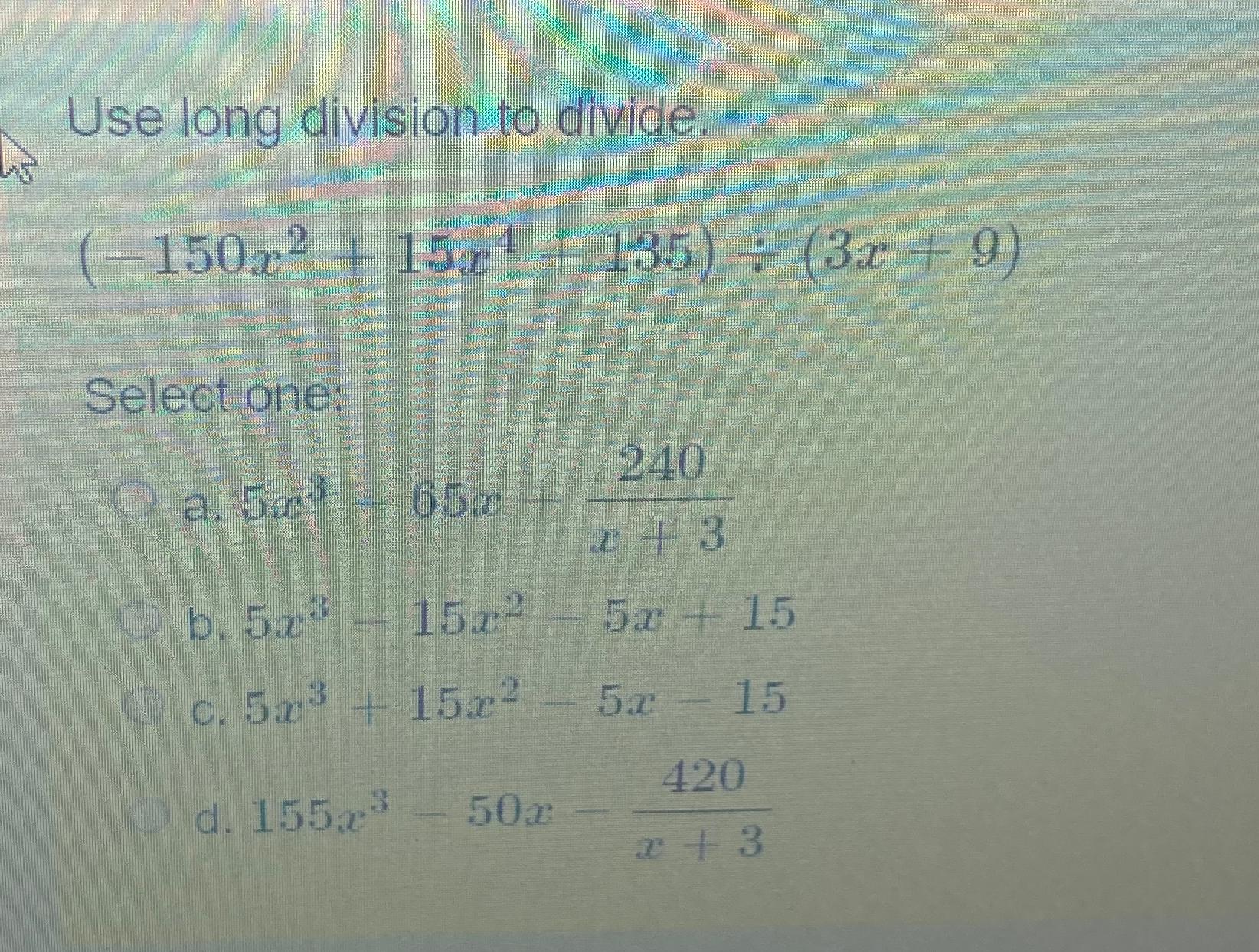 Solved Use long division to | Chegg.com