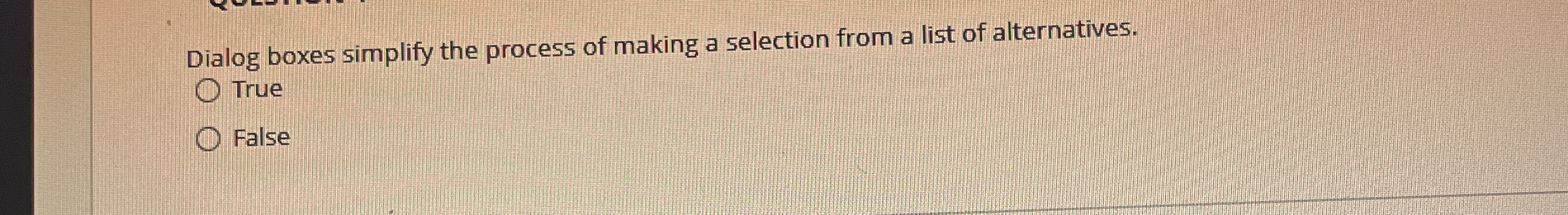 Solved Dialog boxes simplify the process of making a | Chegg.com