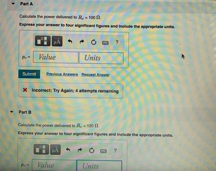 Solved Calculate the power delivered for each value of R, in | Chegg.com