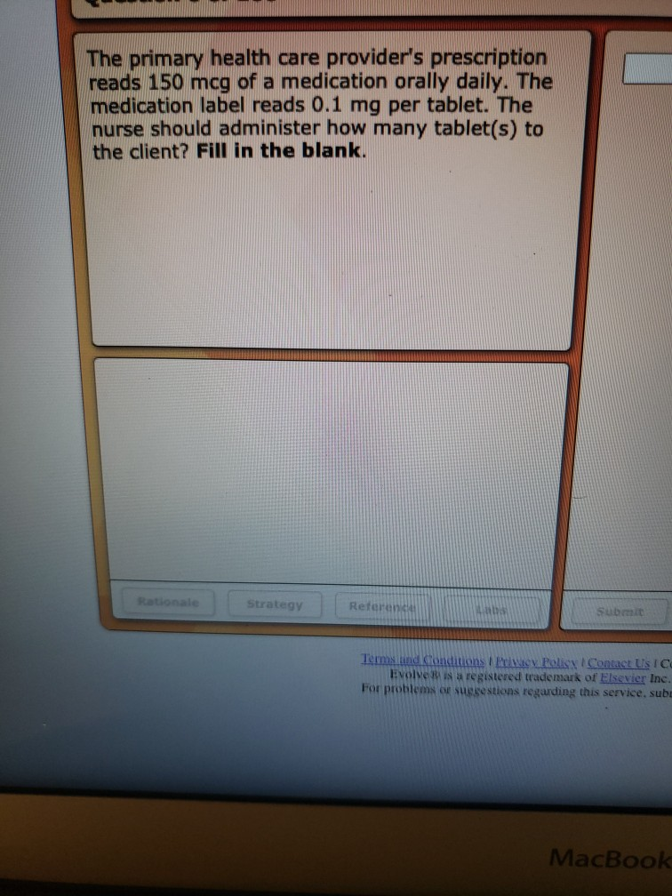 Solved The primary health care provider's prescription reads | Chegg.com