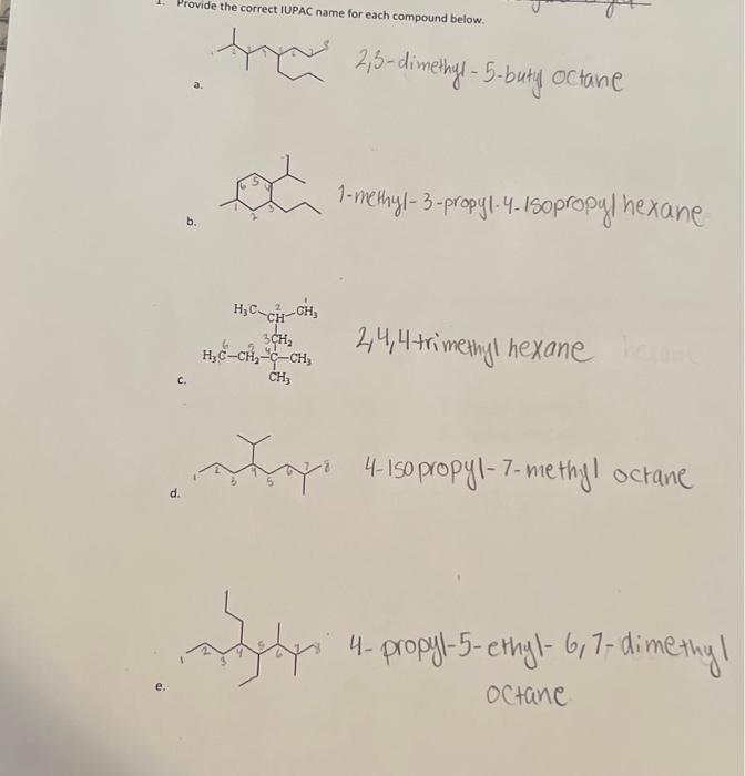 Solved 2,3-dimethy1-5-butyy octane | Chegg.com