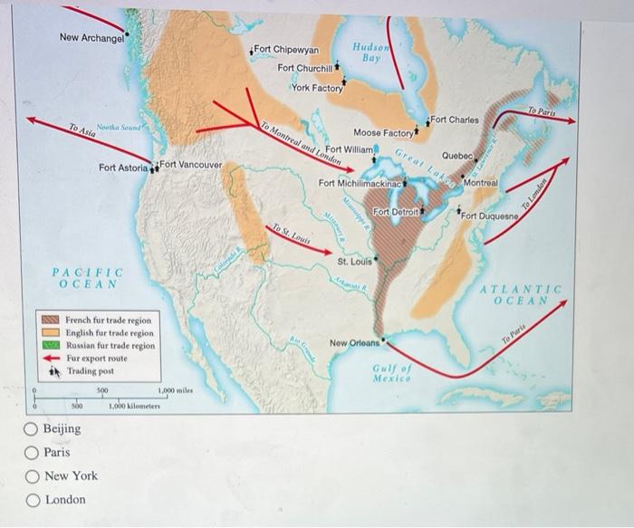 Furs departing from Fort Astoria and Fort Vancouver | Chegg.com