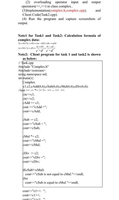 Solved send me codes of comple.h , complex and complex.cpp | Chegg.com