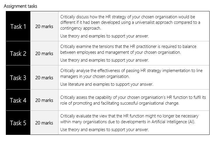 Solved Assignment tasks Task 1 20 marks Task 2 Critically | Chegg.com Solved Assignment tasks Task 1 20 marks Task 2 Critically | Chegg.com