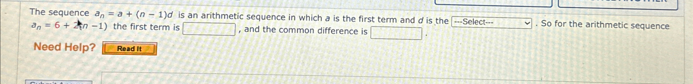 Solved The sequence an=a+(n-1)d ﻿is an arithmetic sequence | Chegg.com