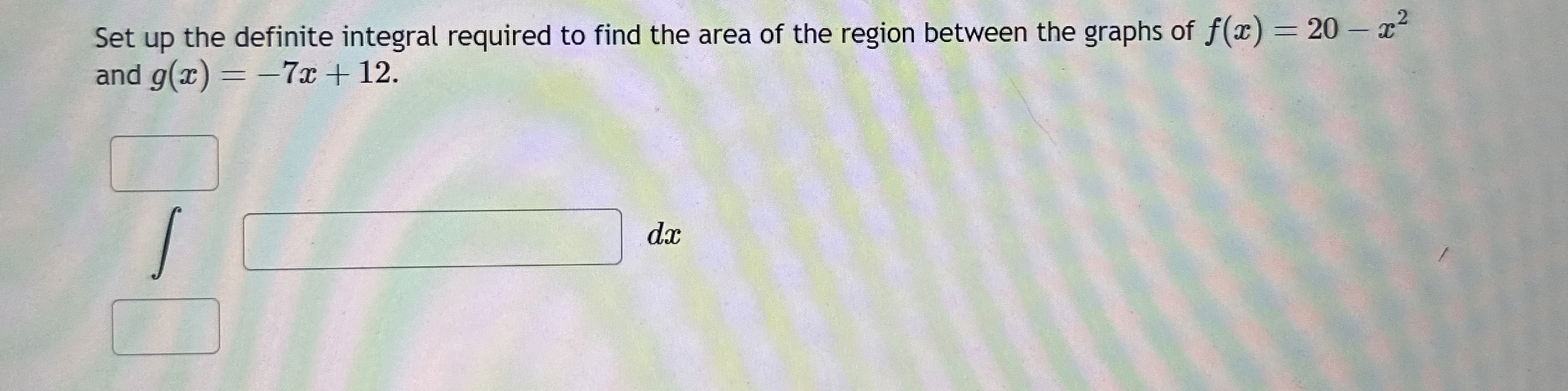 Solved Set up the definite integral required to find the | Chegg.com
