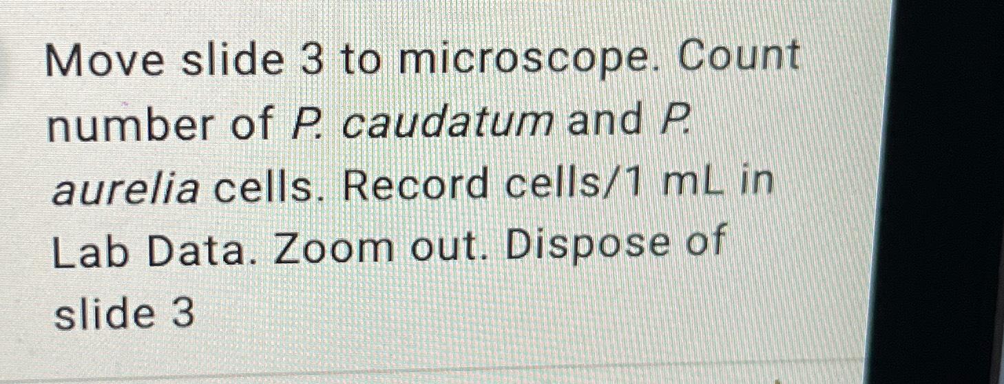 Solved Move slide 3 ﻿to microscope. Count number of P. | Chegg.com