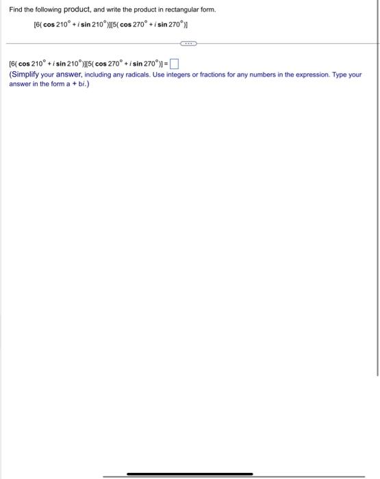 Solved Find the following product, and write the product in | Chegg.com