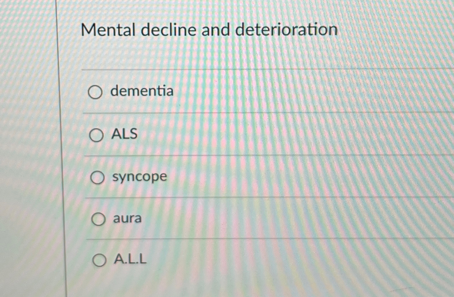Solved Mental decline and | Chegg.com