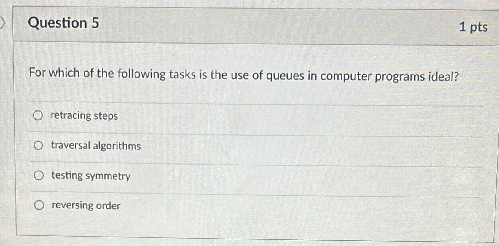 Solved Question 51ptsFor which of the following tasks is the | Chegg.com
