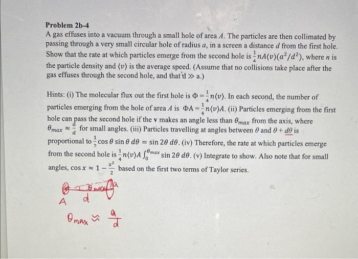 Solved Problem 2b-1 For a body of gas molecules that follow | Chegg.com