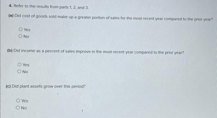Solved Problem 13 2a Algo Ratios Common Size Statements