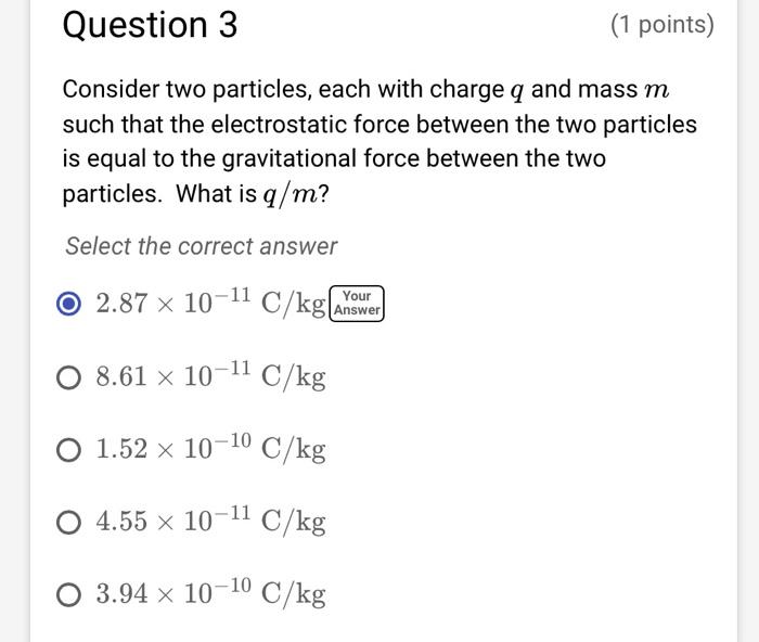 Solved Consider two particles, each with charge q and mass m | Chegg.com