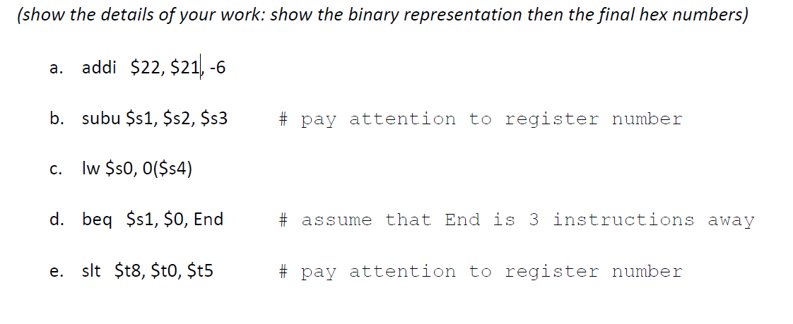 Solved (show the details of your work: show the binary | Chegg.com