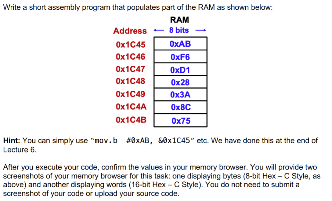 Solved Write a short program In MSP430 ﻿assembly that | Chegg.com