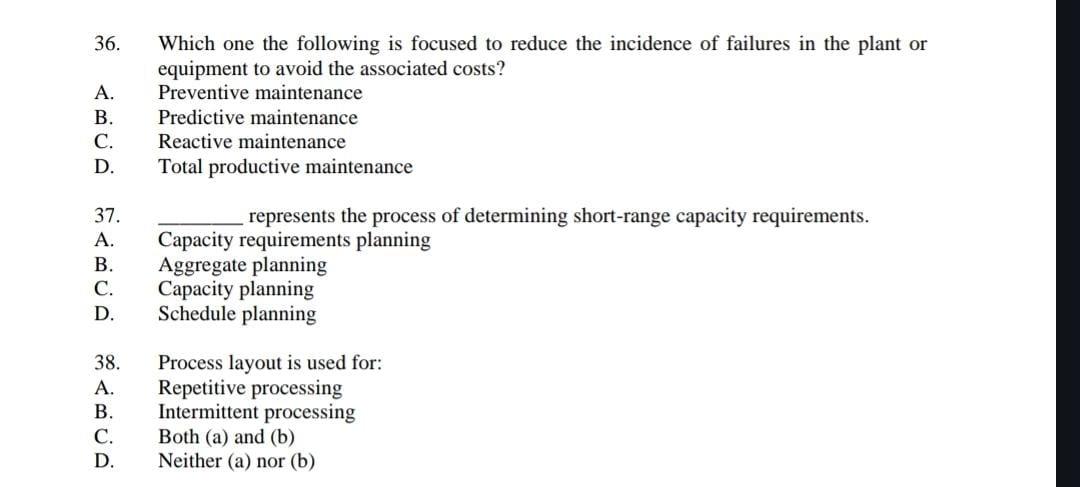 Solved Which one the following is focused to reduce the | Chegg.com