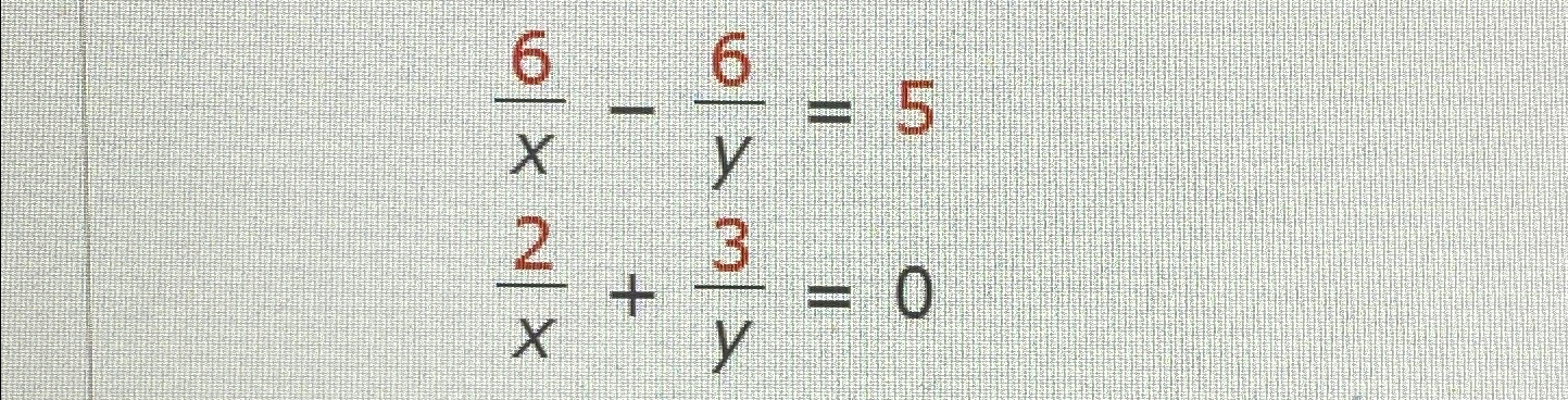 Solved 6x-6y=52x+3y=0 | Chegg.com