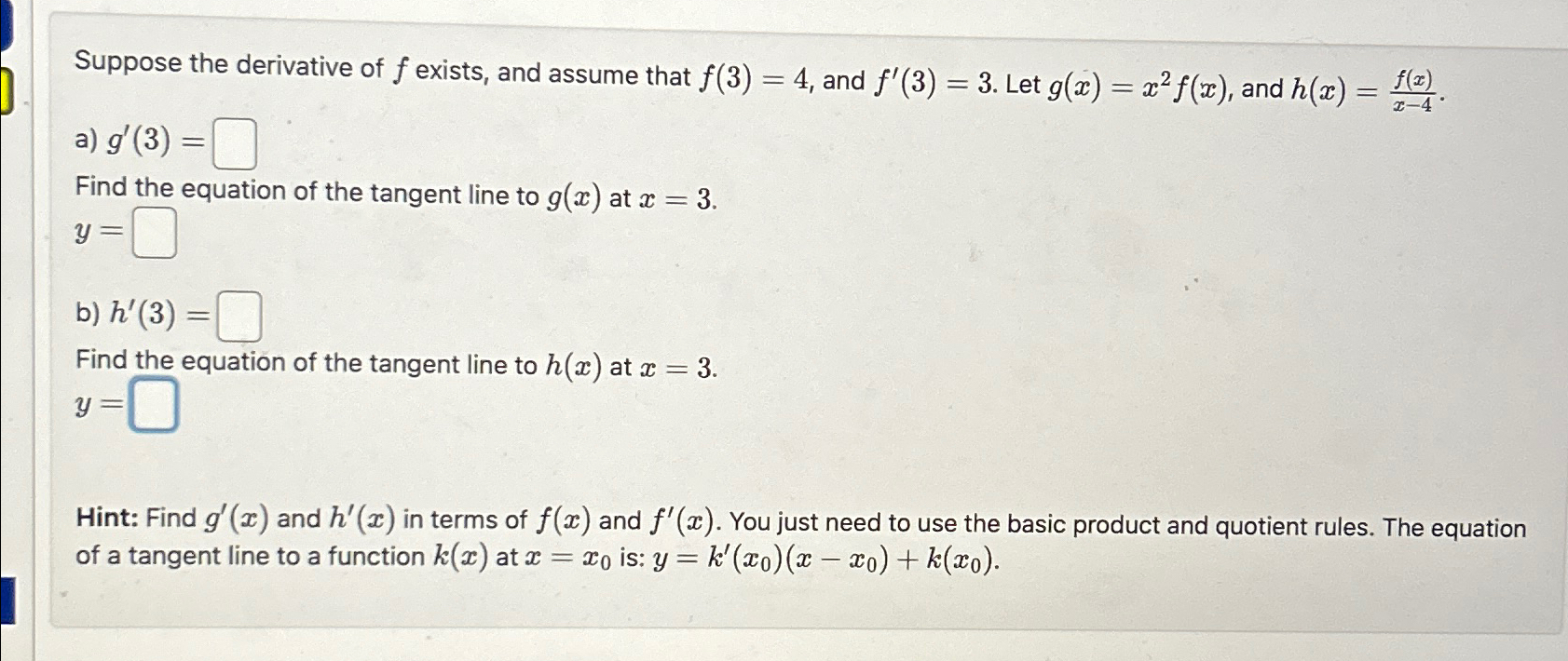 Solved Suppose the derivative of f ﻿exists, and assume that | Chegg.com