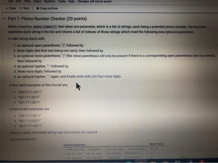 Solved File Edit View Insert Runtime Tools Help Changes will | Chegg.com