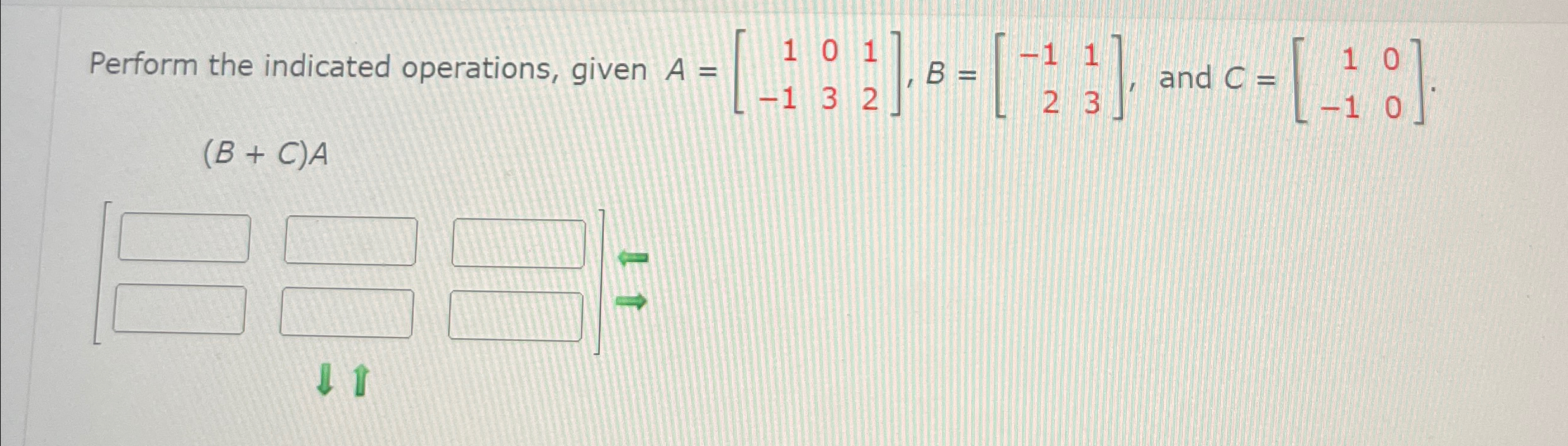 Solved Perform the indicated operations, given | Chegg.com