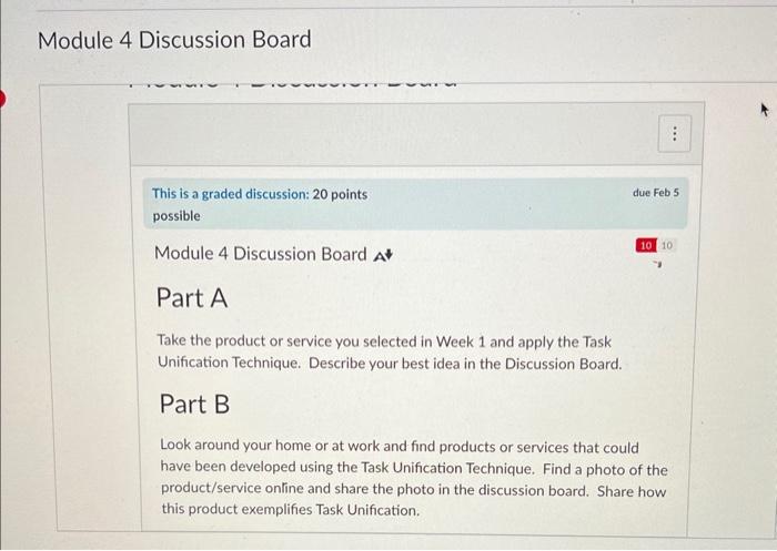 Solved Part A Take the product or service you selected in | Chegg.com