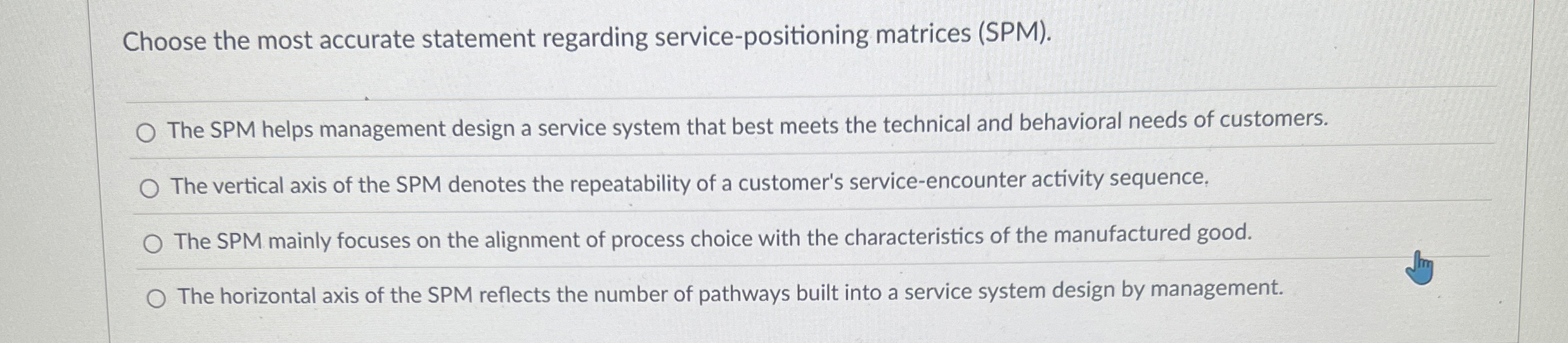 Solved Choose the most accurate statement regarding | Chegg.com