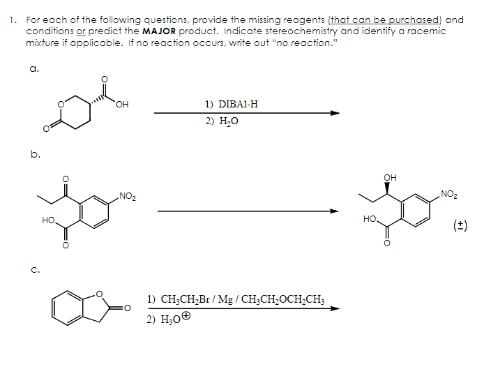 Solved For each of the following questions, provide the | Chegg.com