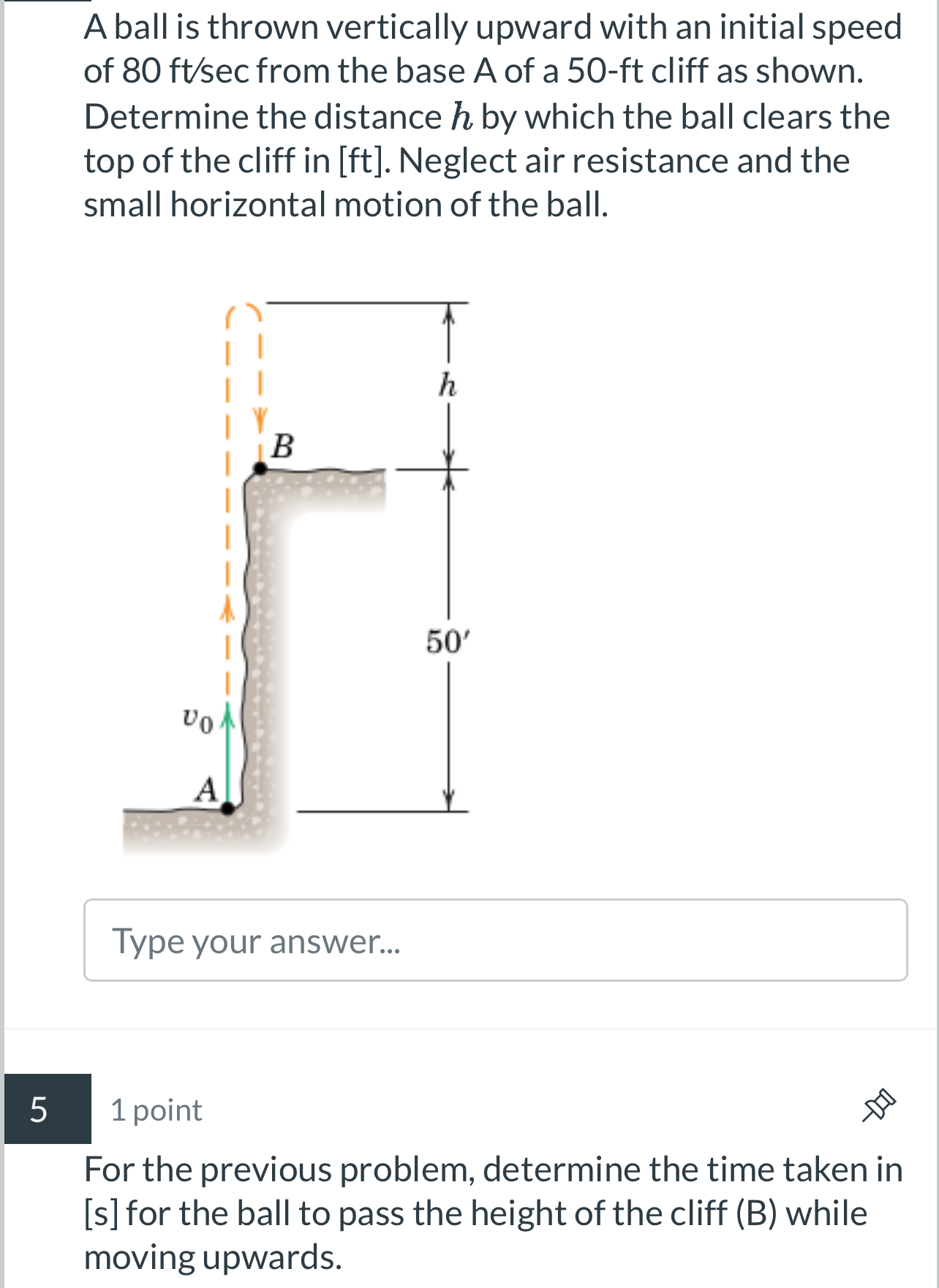 Solved A ball is thrown vertically upward with an initial | Chegg.com
