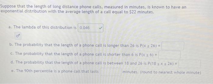 Solved Suppose that the length of long distance phone calls, | Chegg.com