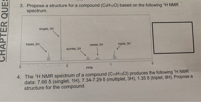 Solved 3. Propose a structure for a compound (C6H120) based | Chegg.com