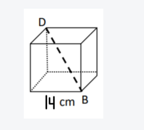 Solved find the length of a diagonal (DB) ﻿of the cube. | Chegg.com