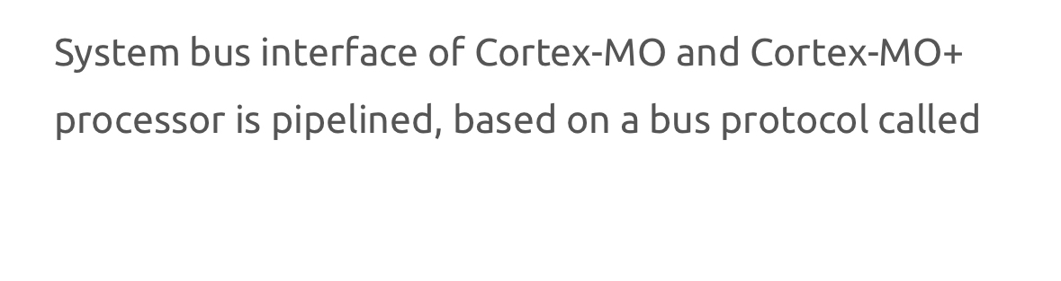 Solved System bus interface of Cortex-MO and Cortex-MO+ | Chegg.com