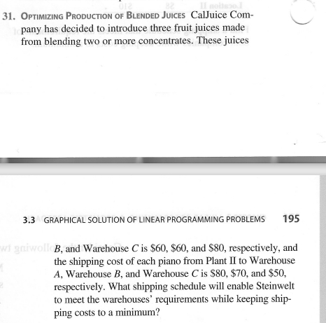 Solved 3.3 ﻿GRAPHICAL SOLUTION OF LINEAR PROGRAMMING | Chegg.com